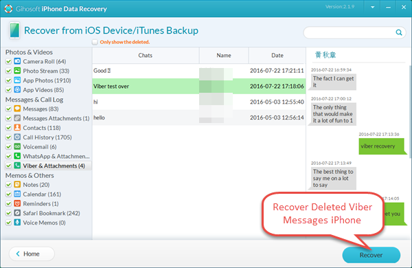 2 Ways To Recover Deleted Viber Messages On IPhone X 8 7 6S